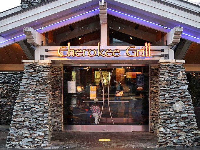 The entrance doesn't just welcome you&mdash;it promises an experience. With stone, wood, and those iconic deer sculptures, you know you're not walking into just any restaurant.