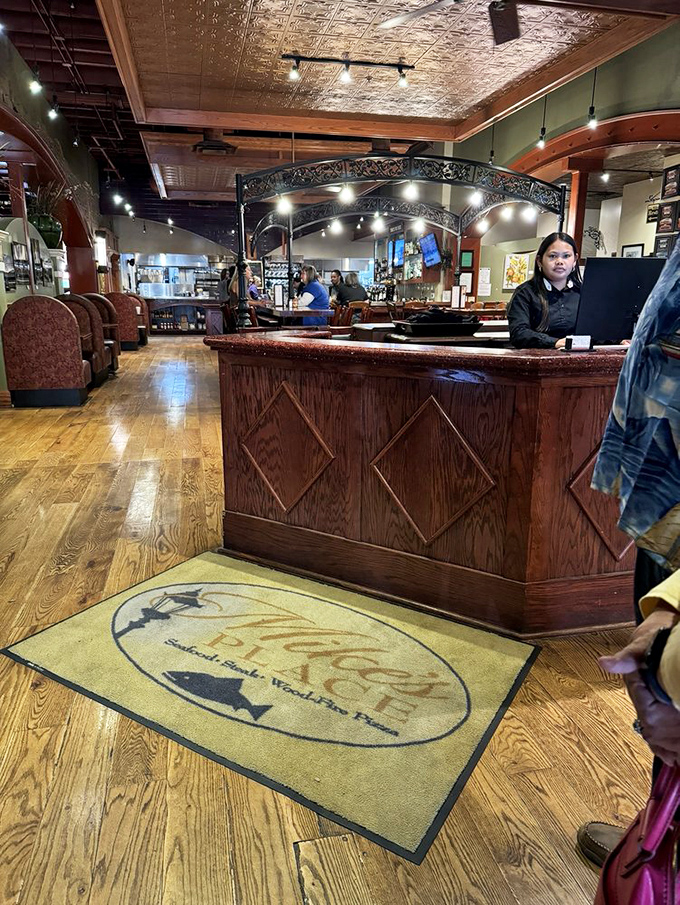 First impressions matter, and this entrance mat welcomes you into a world where seafood and steaks are taken seriously, but the atmosphere never is.