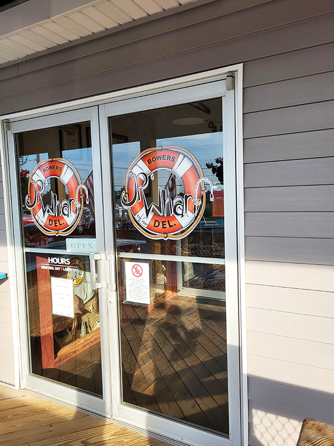 The entrance bears the mark of a true local institution. That life preserver logo? It's saving you from mediocre seafood experiences.