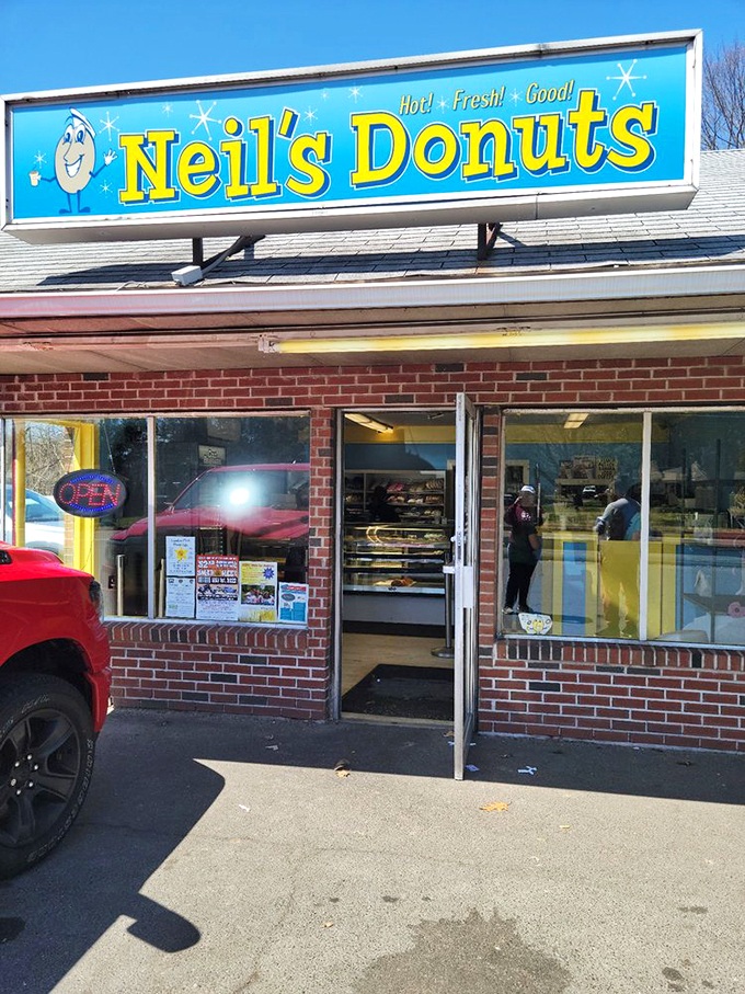 The entrance to Neil's: Connecticut's version of Willy Wonka's factory gates. Step inside and leave your diet at the door.