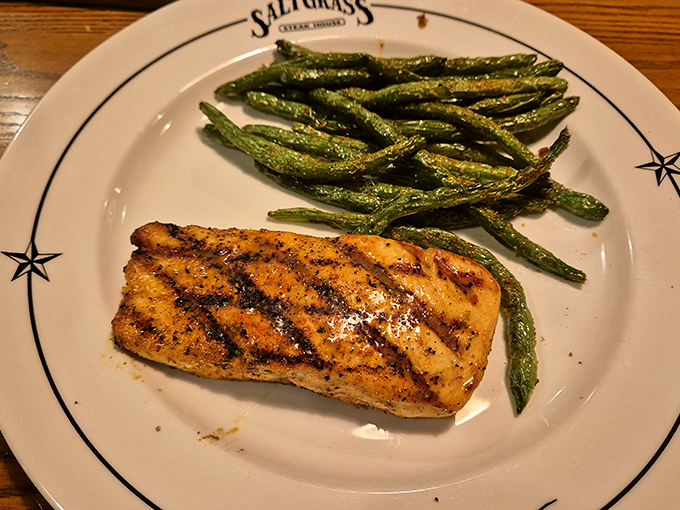 Perfectly grilled salmon with green beans &ndash; for when you want to feel virtuous while still treating yourself royally.