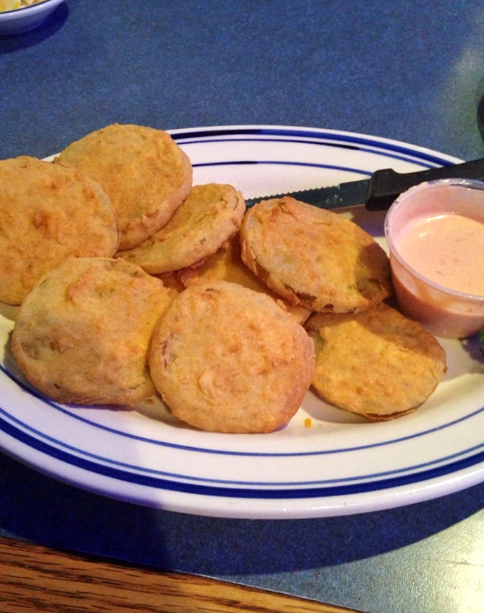 Fried green tomatoes that could make a Southerner weep with joy&mdash;crispy, tangy discs of comfort served with a sauce worth bottling.