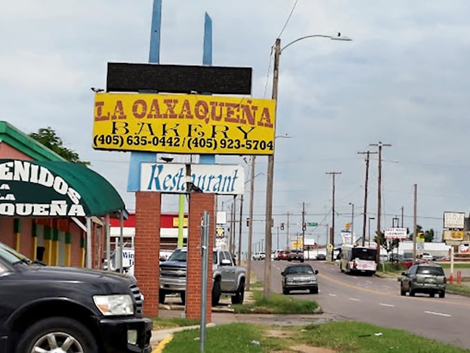 The sign may be simple, but it's a landmark for those in the know. In Oklahoma City's culinary landscape, this yellow beacon signals "authentic Mexican ahead."