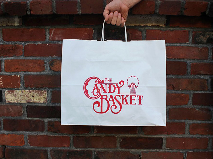 The iconic white bag &ndash; a passport to happiness. What happens at Candy Basket stays at Candy Basket... unless you share.