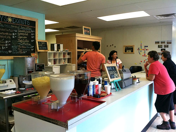 Where the magic happens &ndash; simple surroundings belying the extraordinary creations that emerge from behind that counter.