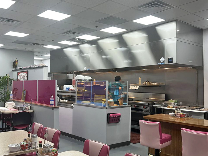 The kitchen at Vickie's&mdash;where magic happens without smoke, mirrors, or molecular gastronomy&mdash;just skilled hands and recipes that have stood the test of time.