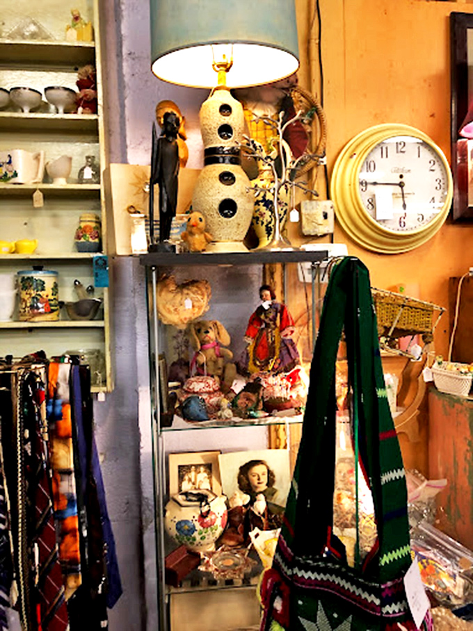 The exterior's neon "OPEN" sign glows like a beacon for vintage hunters, promising treasures that can't be found anywhere else in Portland.