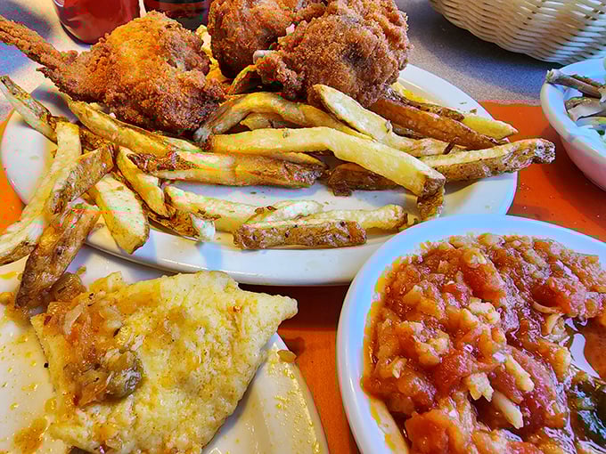 The full Barberton experience &ndash; where chicken, eggs, and hot sauce create a holy trinity of flavor that's been converting food pilgrims since 1933.