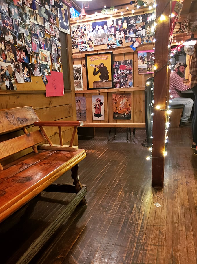 A wall of memories that tells you this isn't just a restaurant, it's a community landmark where life happens.