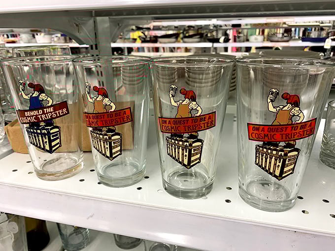 These "Cosmic Tripster" glasses aren't just drinkware&mdash;they're admission tickets to the club of people who appreciate irony with their beverages.