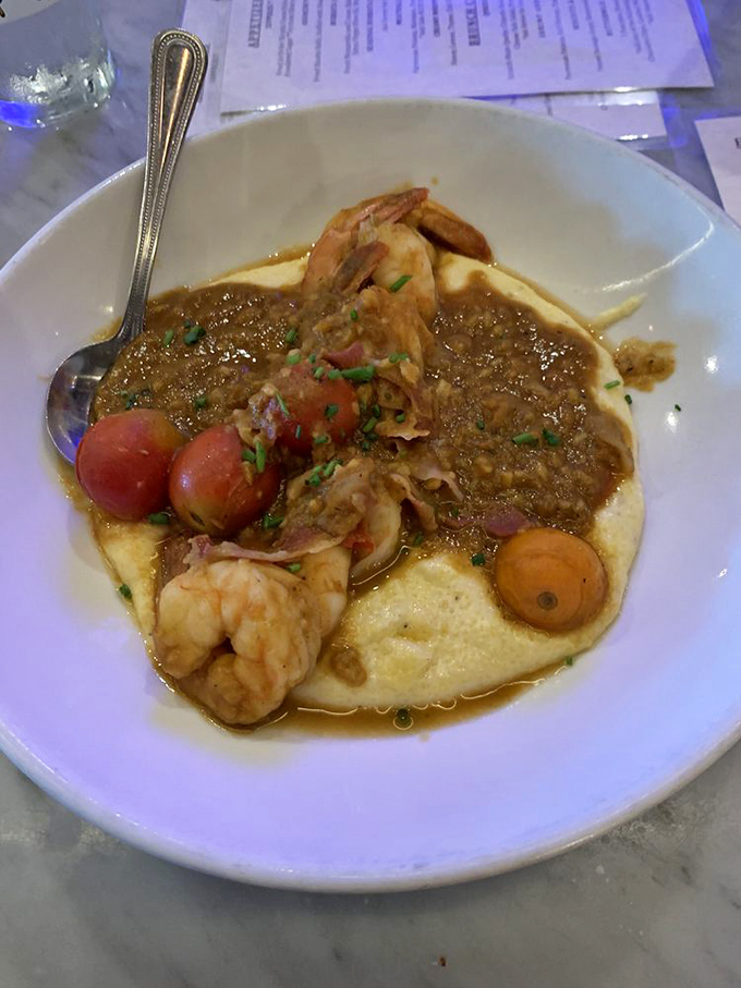Southern meets Italian in this shrimp and grits masterpiece. Each spoonful tells a story of culinary traditions colliding in the most delicious way possible.