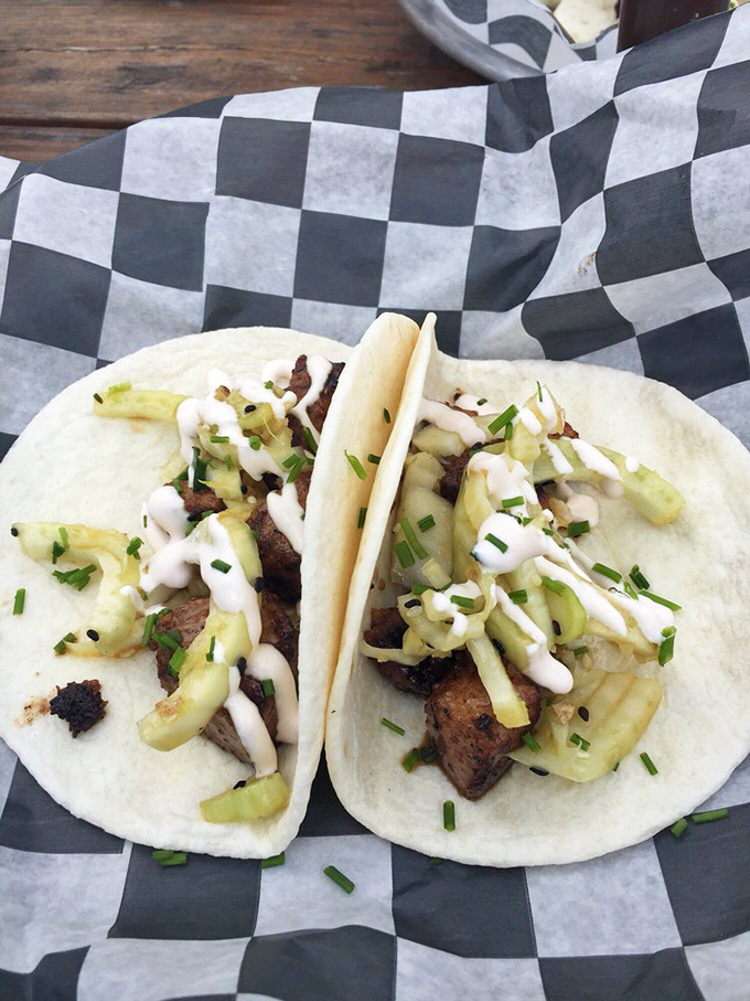 Tacos that prove seafood doesn't always need to wear formal attire. The fresh chives and creamy sauce create a fiesta that your taste buds will talk about for weeks.