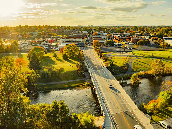That golden-hour glow over town is pure magic. A bridge to somewhere special, where nature and nostalgia meet in perfect harmony.