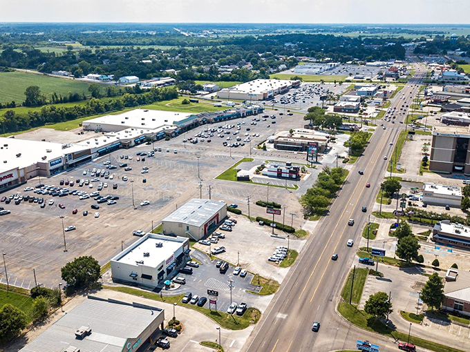 From above, New Iberia reveals itself as a perfect blend of small-town charm and modern convenience – Louisiana's hidden gem from a bird's eye view.