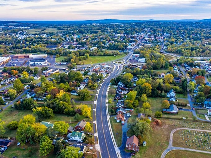 From above, Culpeper reveals itself as a perfect blend of nature and community. Like a well-composed plate, the balance between green space and development is just right.