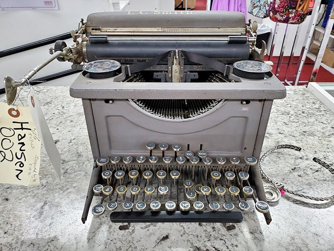 This typewriter once clacked out someone's novel or love letters. Now it awaits a hipster's rescue or a decorator's vision.