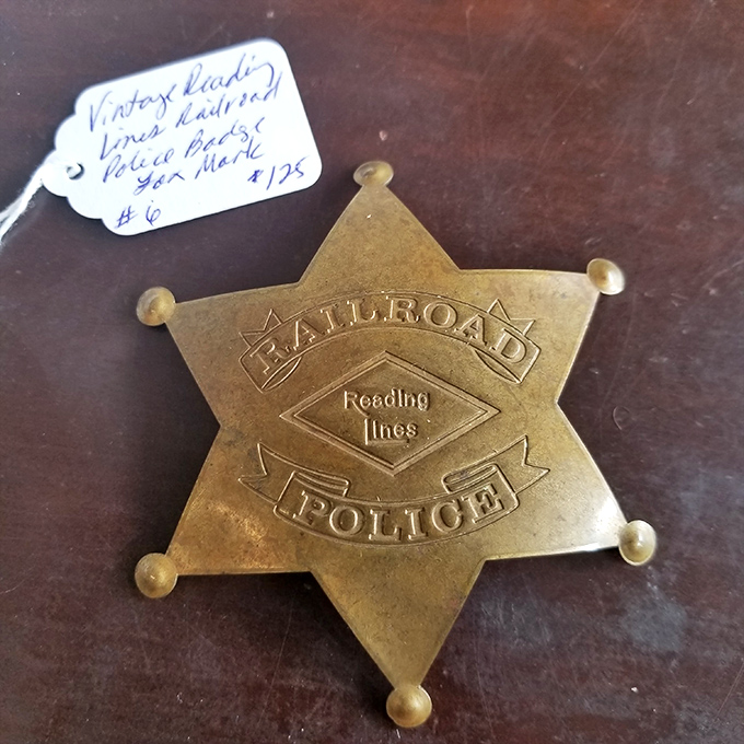 "Sheriff, there's a new badge in town!" This vintage Reading Lines Railroad Police star once represented authority on the rails&mdash;now it's waiting for your collection.
