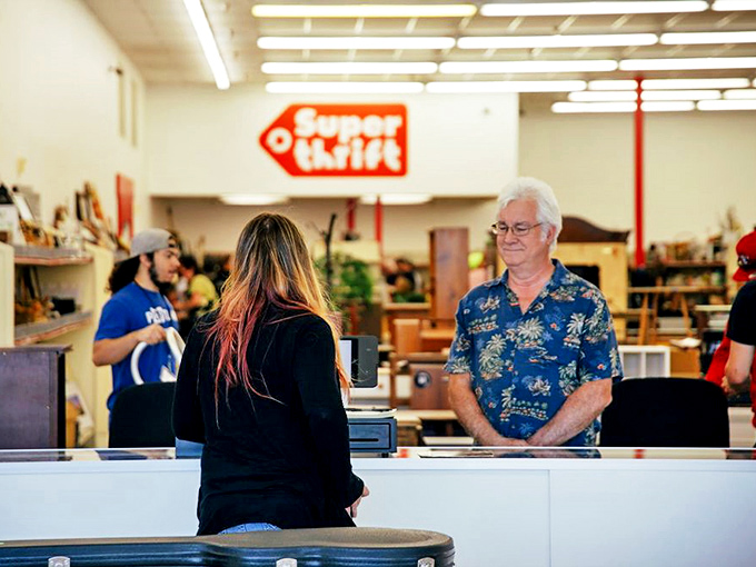 At the checkout counter, where transactions become transitions&mdash;each item beginning its journey from someone's past to another's future.