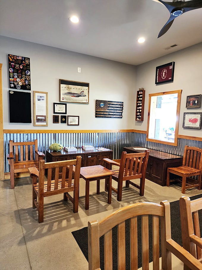 Aviation memorabilia meets barbecue culture in a dining room that feels like your coolest friend's man cave&mdash;if your friend happened to be a pitmaster pilot.