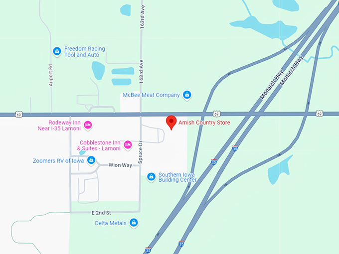 16 amish country store map