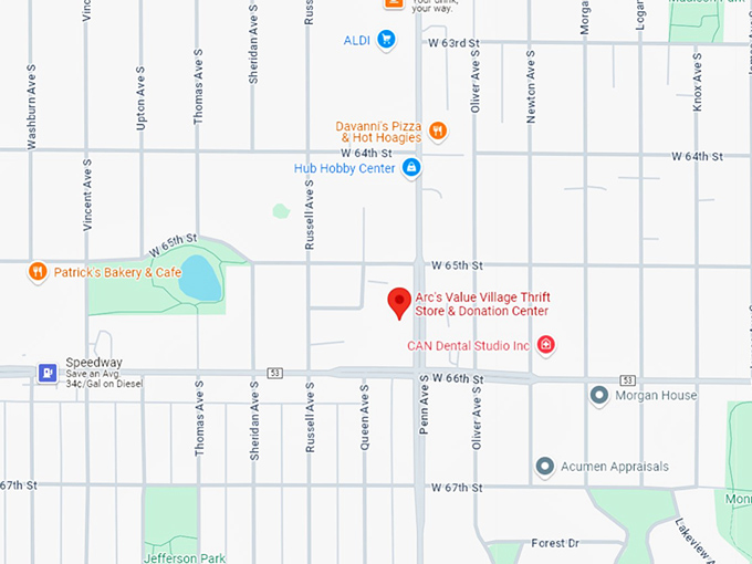 16 arc's value village thrift store & donation center map