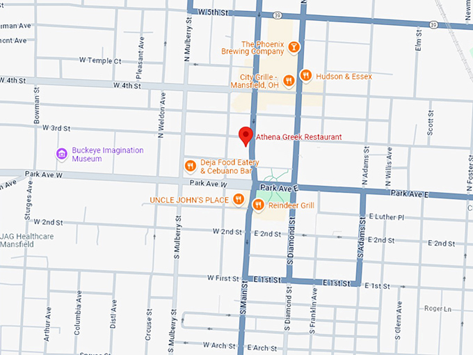 16 athens greek restaurant map