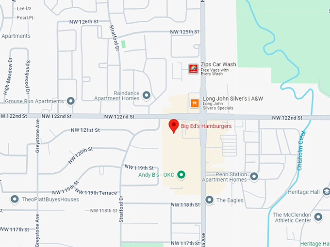 16 big ed's hamburgers & gyros map