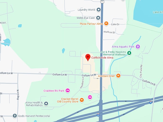 16 catfish hole alma map