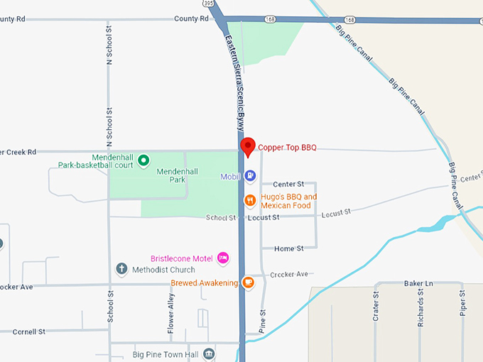 16 copper top bbq map