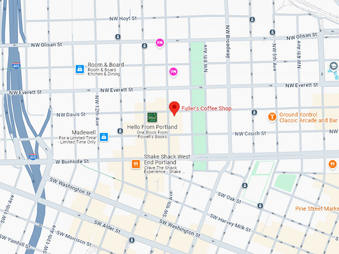 16 fuller's coffee shop map