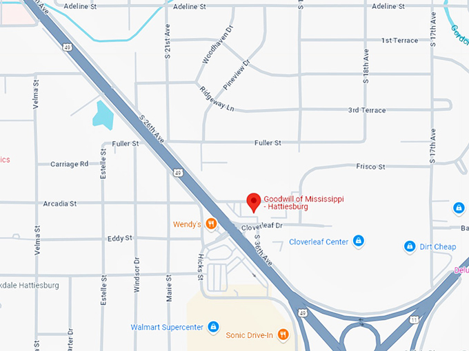 16 goodwill of mississippi hattiesburg map
