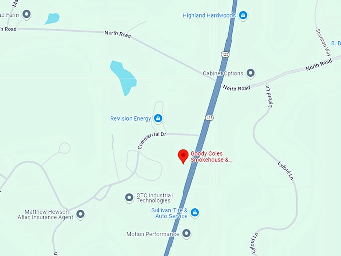 16 goody cole's smokehouse map