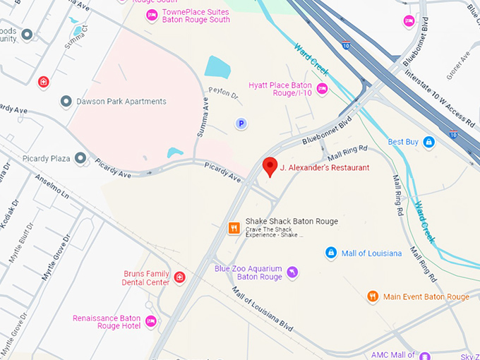 16 j. alexander's restaurant map