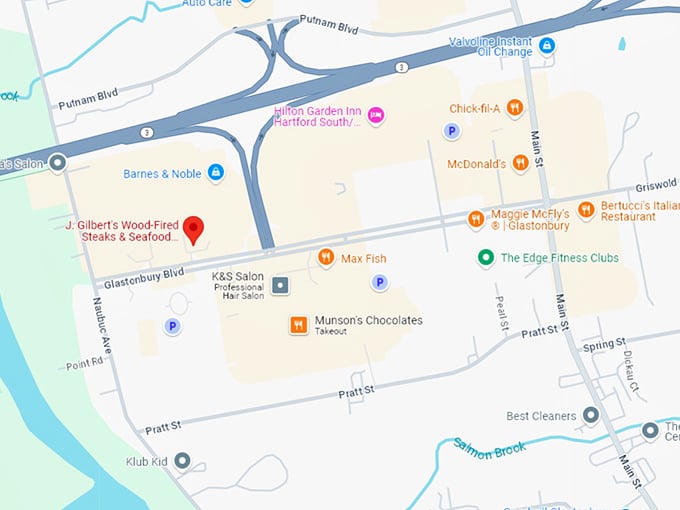 16 j. gilbert's wood fired steaks & seafood glastonbury map