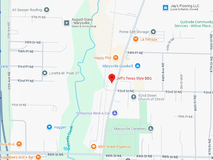 16 jeff's texas style bbq map