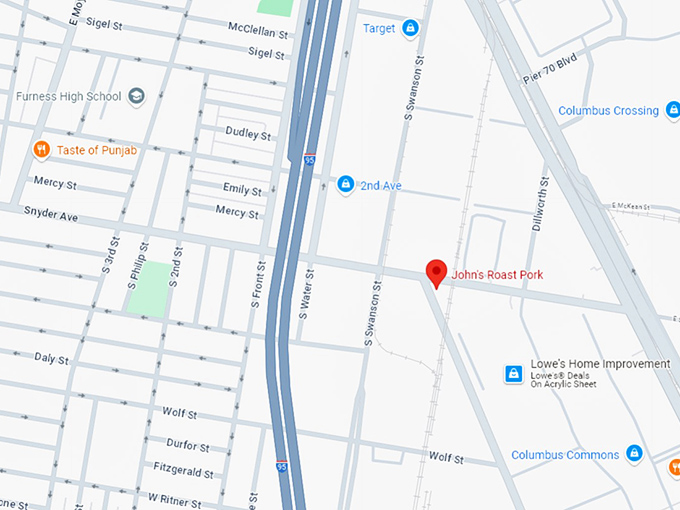 16 john's roast pork map