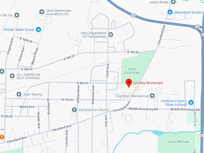 16 lyn way restaurant map