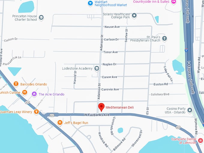 16 mediterranean deli map