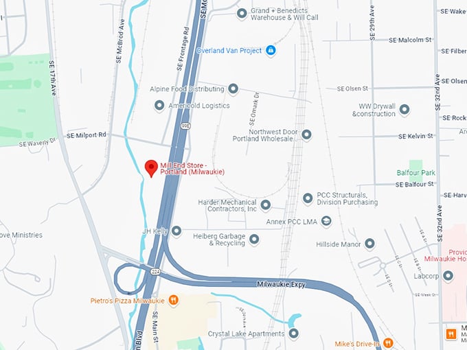 16 mill end store portland (milwaukie) map
