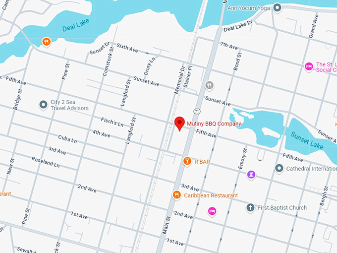 16 mutiny bbq company map