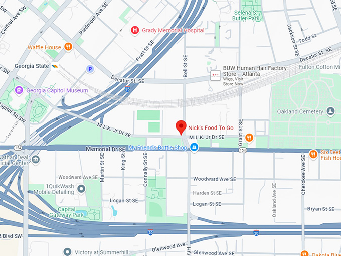 16 nick's food to go map