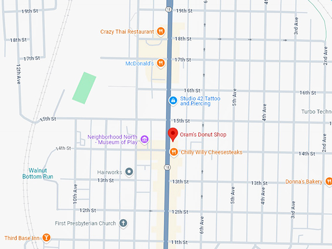 16 oram's donut shop map