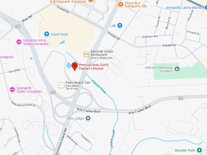 16 pennsylvania dutch farmer's market map