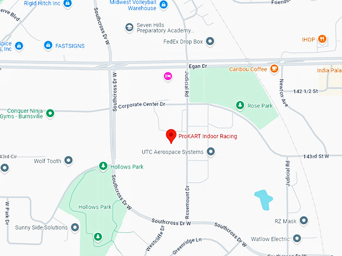 16 prokart indoor racing map