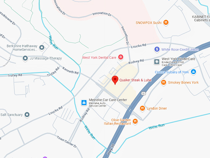 16 quaker steak & lube map