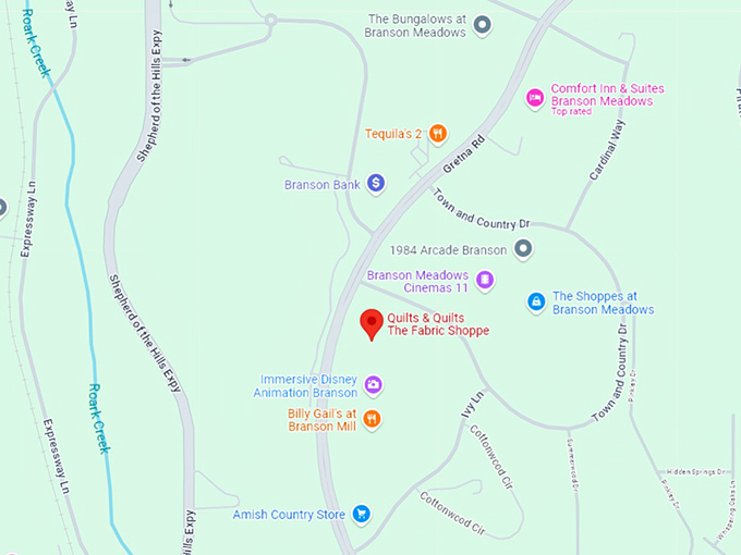 16 quilts & quilts the fabric shoppe map