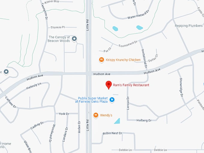 16 ram's family restaurant map