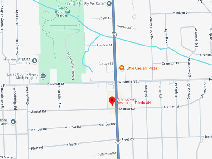 16 schmucker's restaurant toledo,oh map