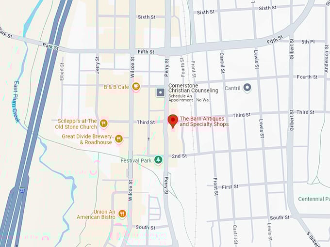 16 the barn antiques and specialty shops map