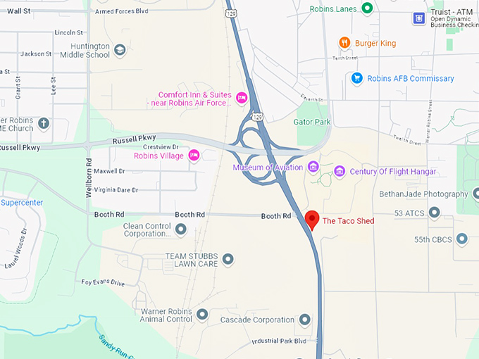 16 the taco shed map